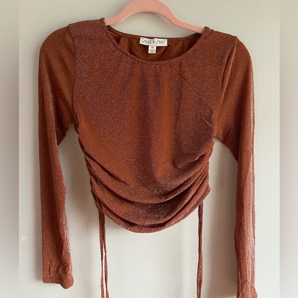 She + Sky | Tops | Easy Pull On Sparkly Top For Work Or Going Out ...
